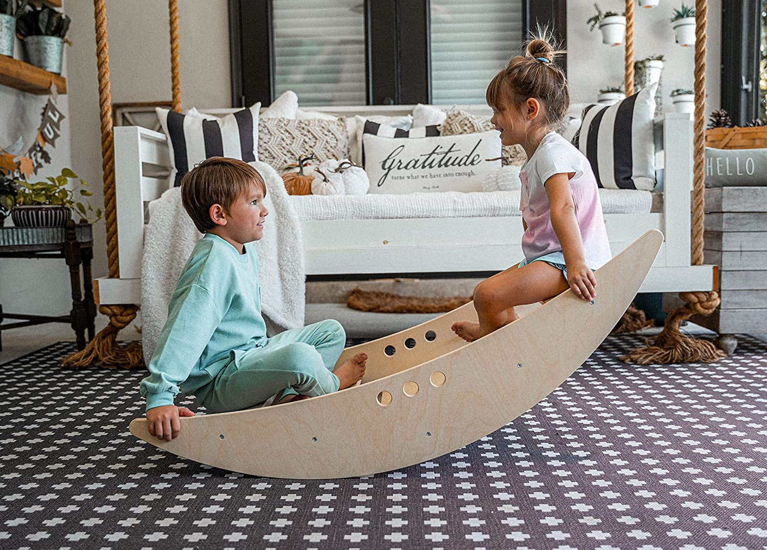 Avenlur Rocking Boat Stair Climber Montessori and Waldorf Style ...