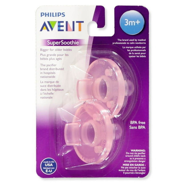 Avent 2-Pack Super Soothie Pacifiers - pink, one size - Walmart.com