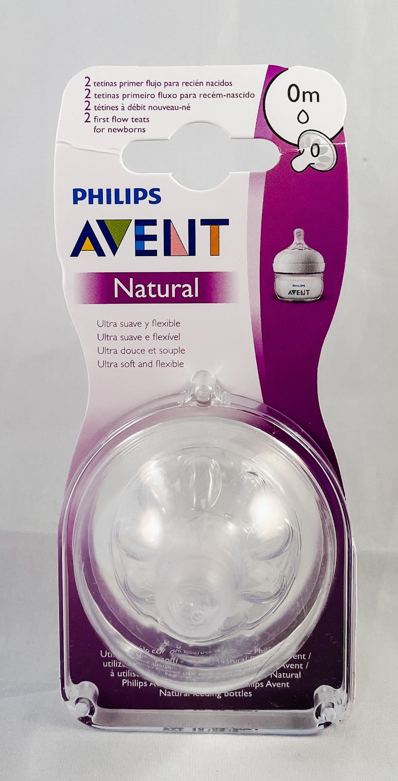 Avent Teats Natural 2 Teats to Newborn Flow 0 Months - Walmart.com