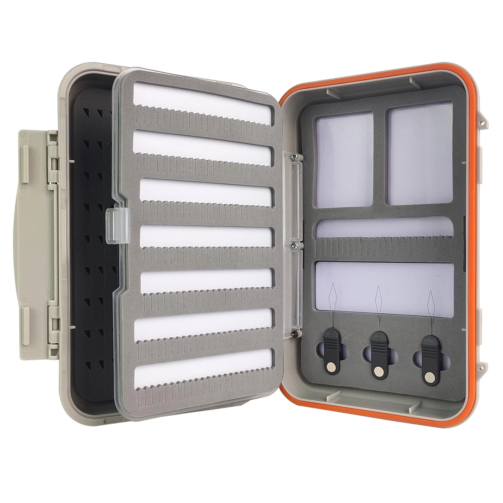 Aventik Waterproof Two-Sided Fishing Tackle Box with Foam Swing Leaf ...