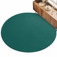 Aventurine Area Rug, Emerald Green Non-Slip Felt Rubber Backing Round ...