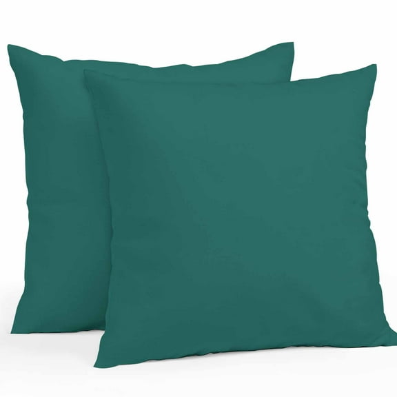 Pack of 2 Decorative Outdoor Solid Waterproof Throw Pillow Covers Euro ...