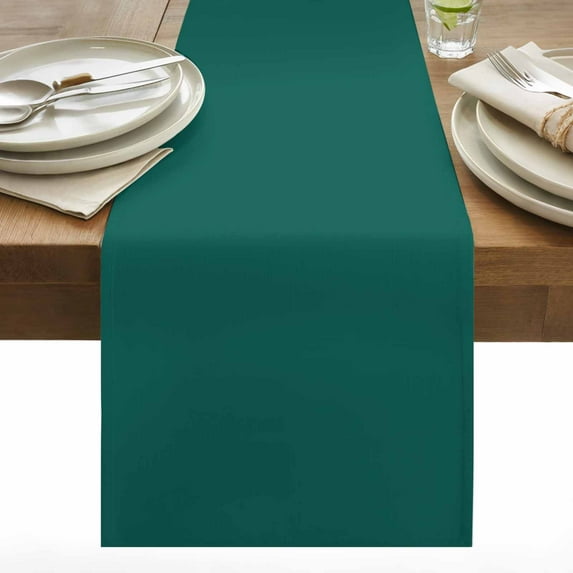 Aventurine Table Runner 13x48 inch Emerald Green Cotton Linen Dining ...