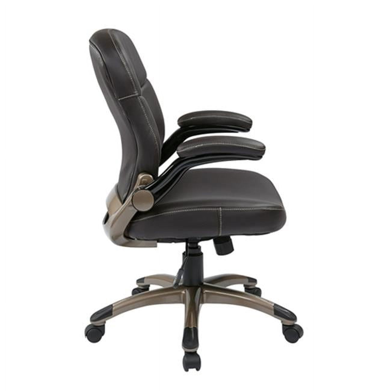Avenue 6 Office Star ECH37811-EC1 Executive Mid Back Eco Leather Chair ...