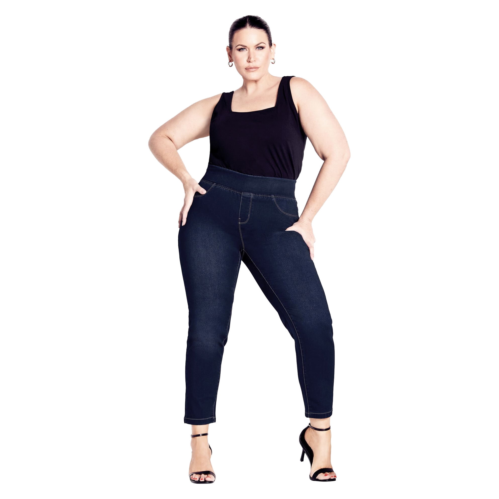 Avenue Women's Plus Size Butter Denim Pull On Jean - Walmart.com