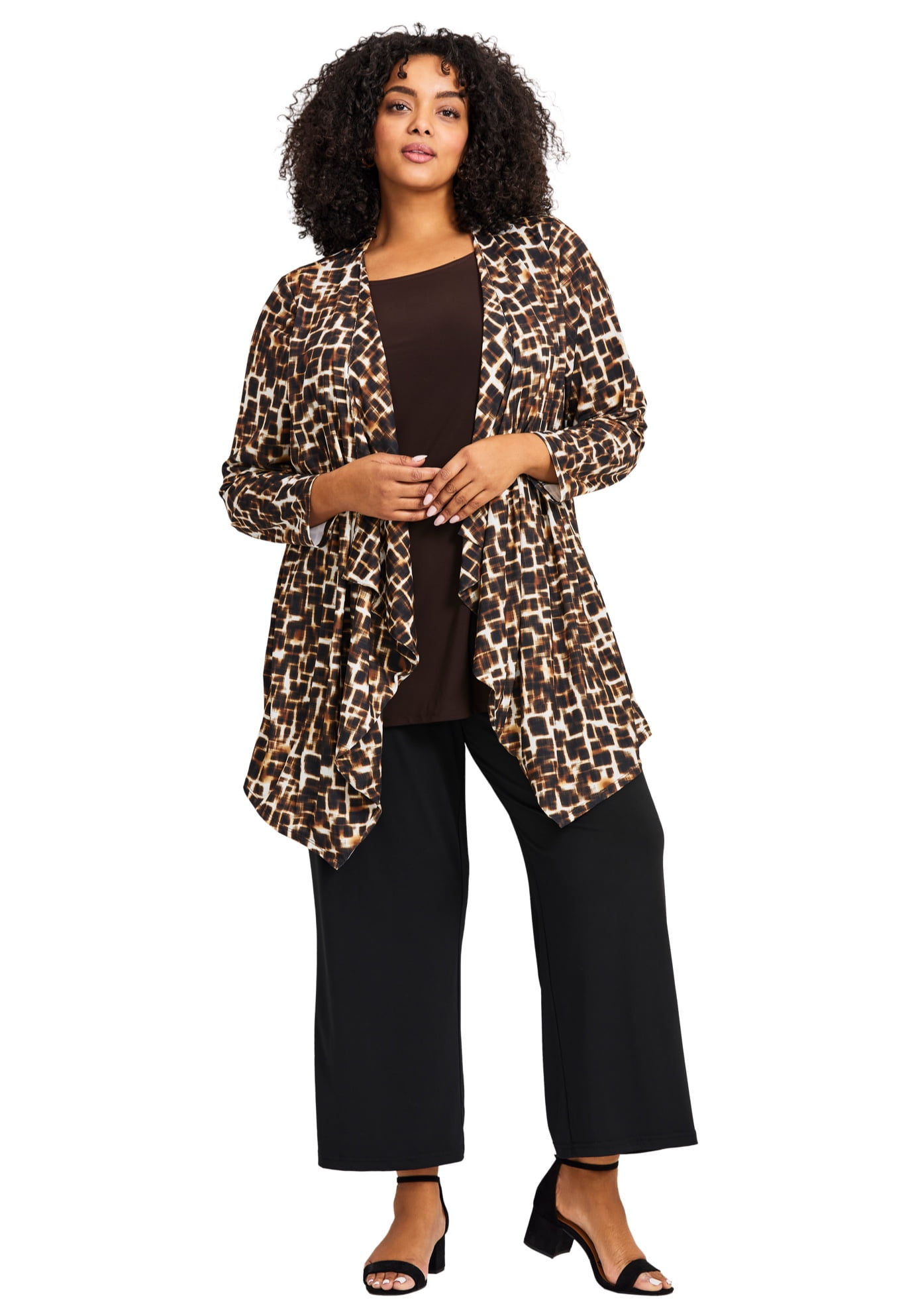 Avenue Women's Plus Size Cardigan With Tank Duet - Walmart.com