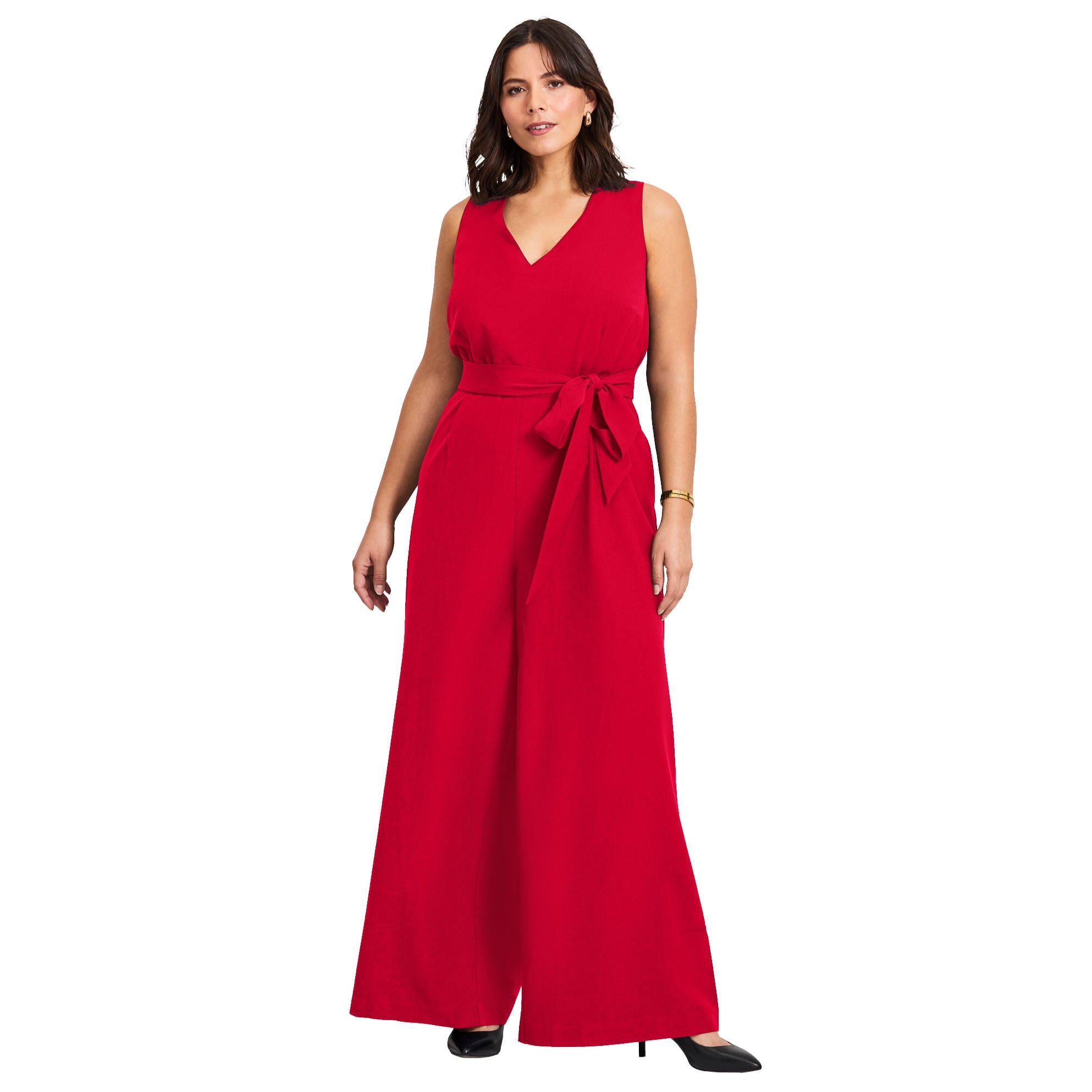 Avenue Women's Plus Size Cool Hand Wide Leg Jumpsuit - Walmart.com
