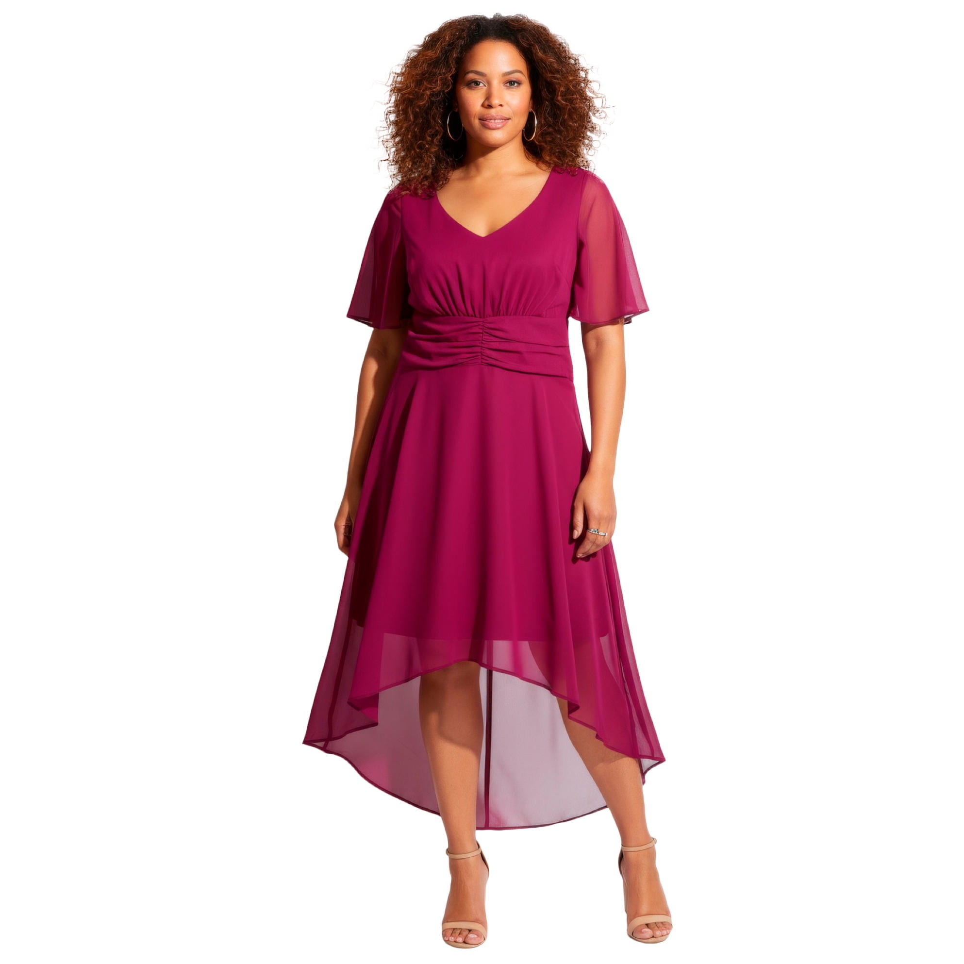 Avenue Women's Plus Size High-Low Midi Dress - Walmart.com