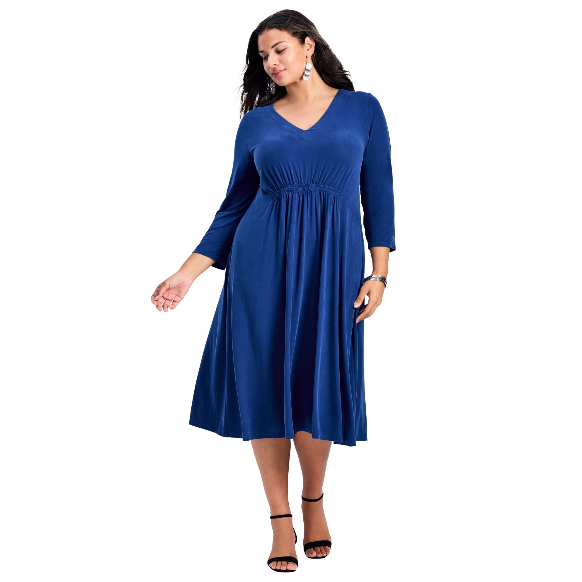 Avenue Women's Plus Size Laid Back Knit Dress - Walmart.com