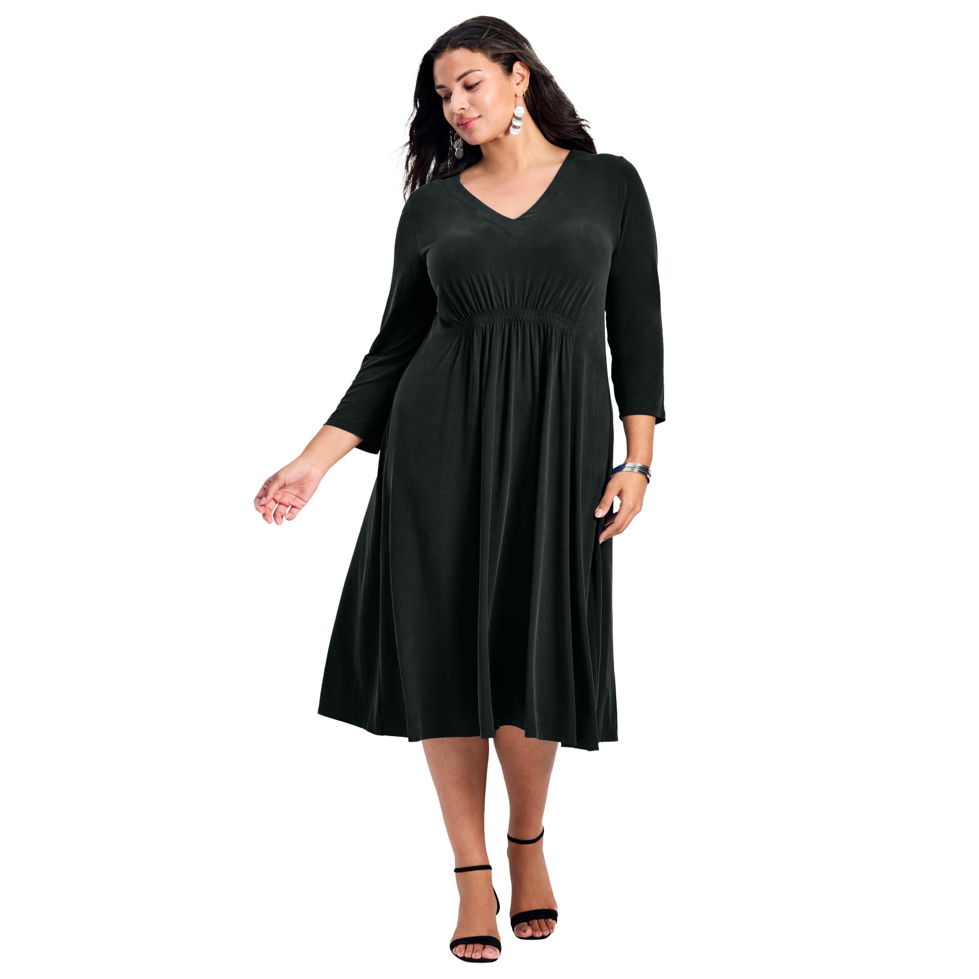 Avenue Women's Plus Size Laid Back Knit Dress - Walmart.com