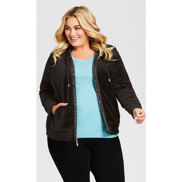Terra & Sky Women's Plus Size Button Down Waffle Knit Shacket, 0X-4X ...