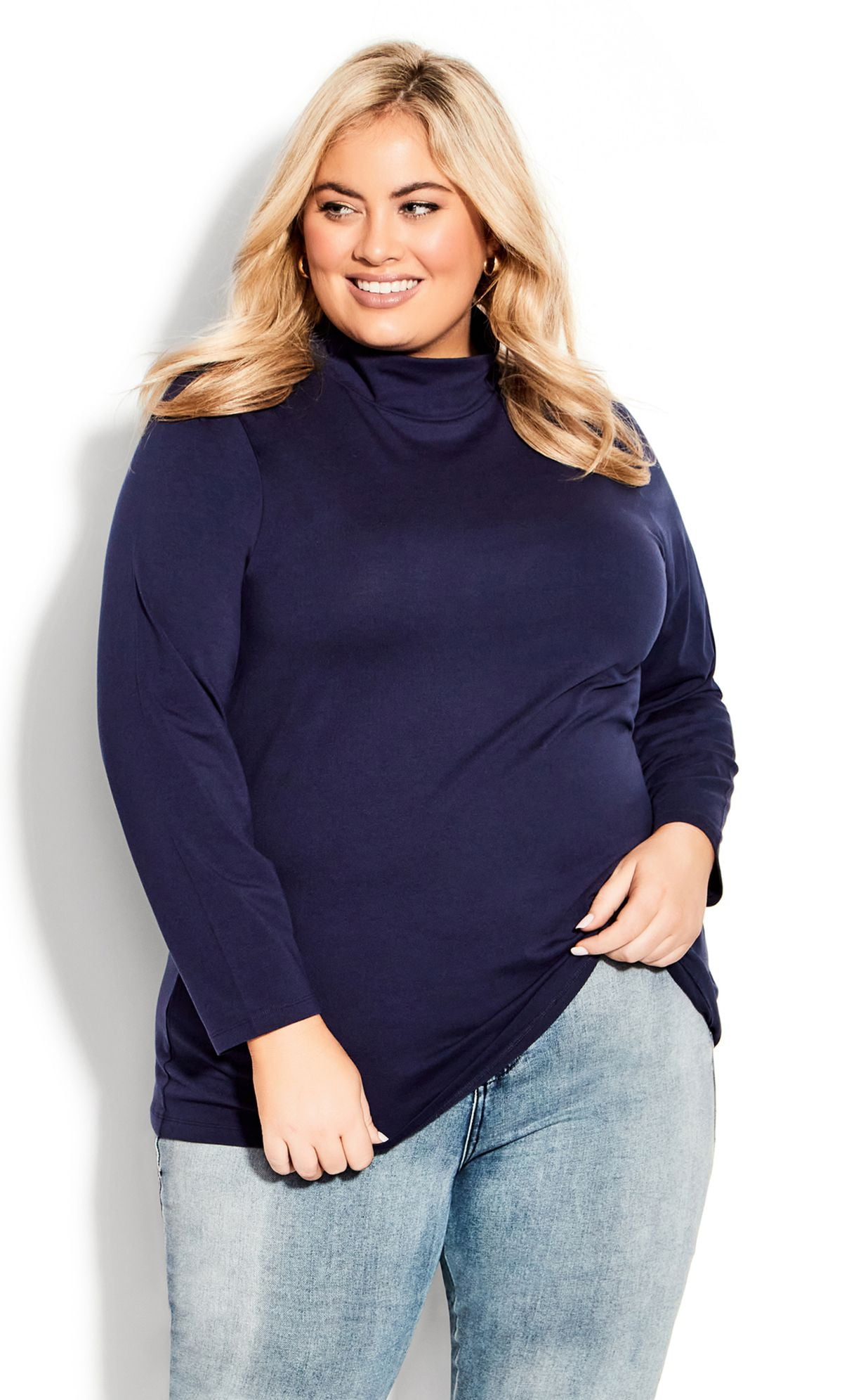 Plus Size Mock Neck Top