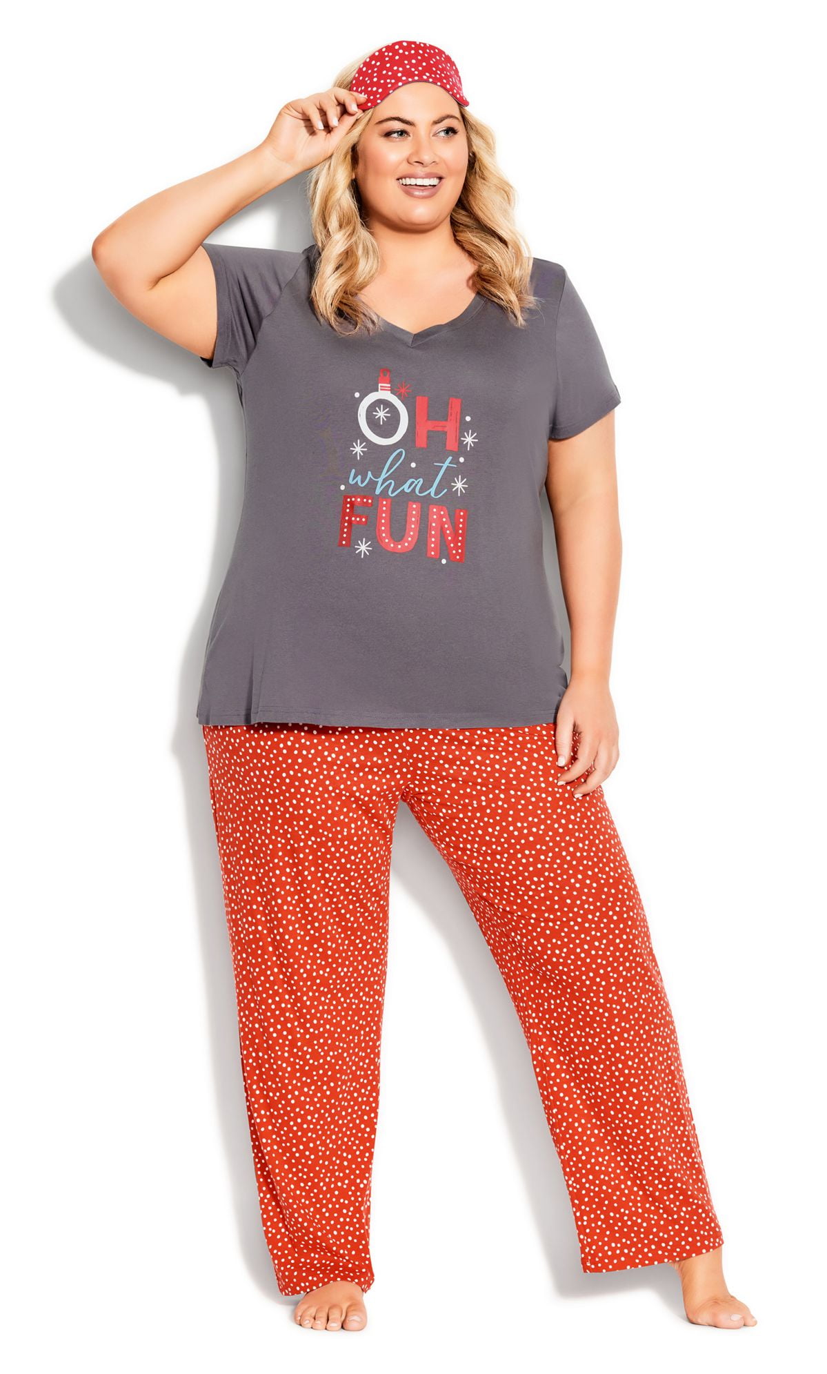 Avenue Women's Plus Size Oh What Fun Relaxed Fit Sleep Set - Walmart.com