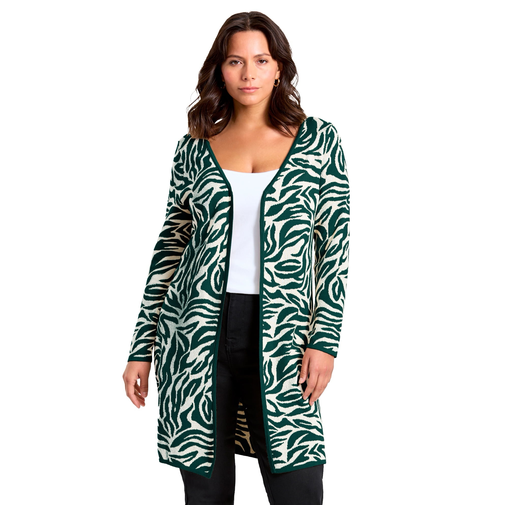 Avenue Women's Plus Size Open Front Sweater Duster Cardigan - Walmart.com