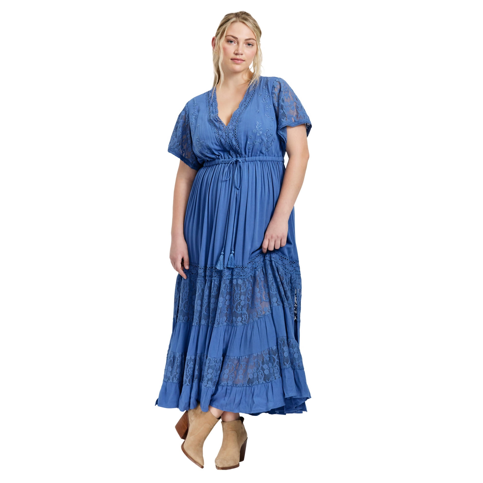 Avenue Women's Plus Size Raven Lace Maxi Dress - Walmart.com