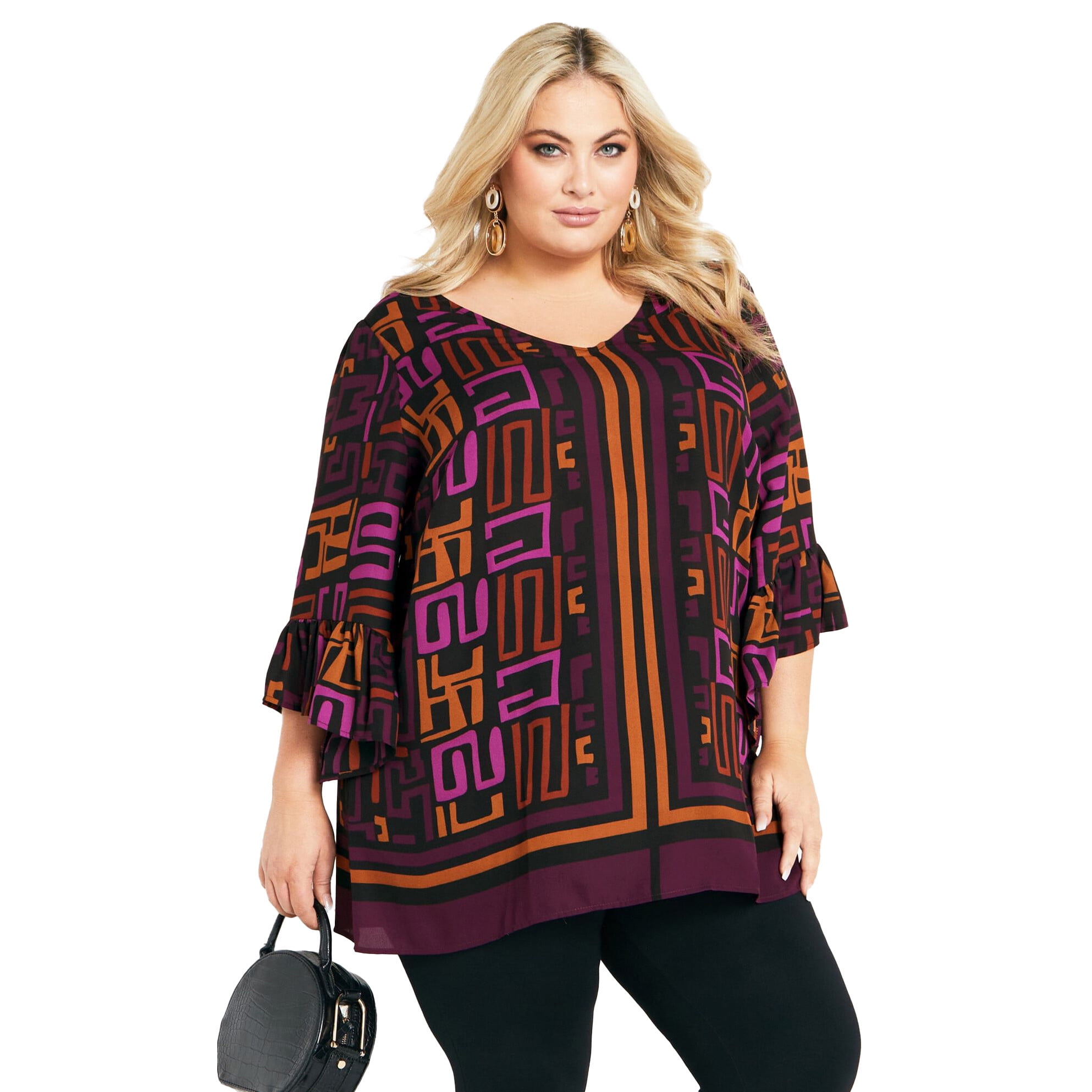Avenue Women's Plus Size Strike A Pose Tunic - Walmart.com