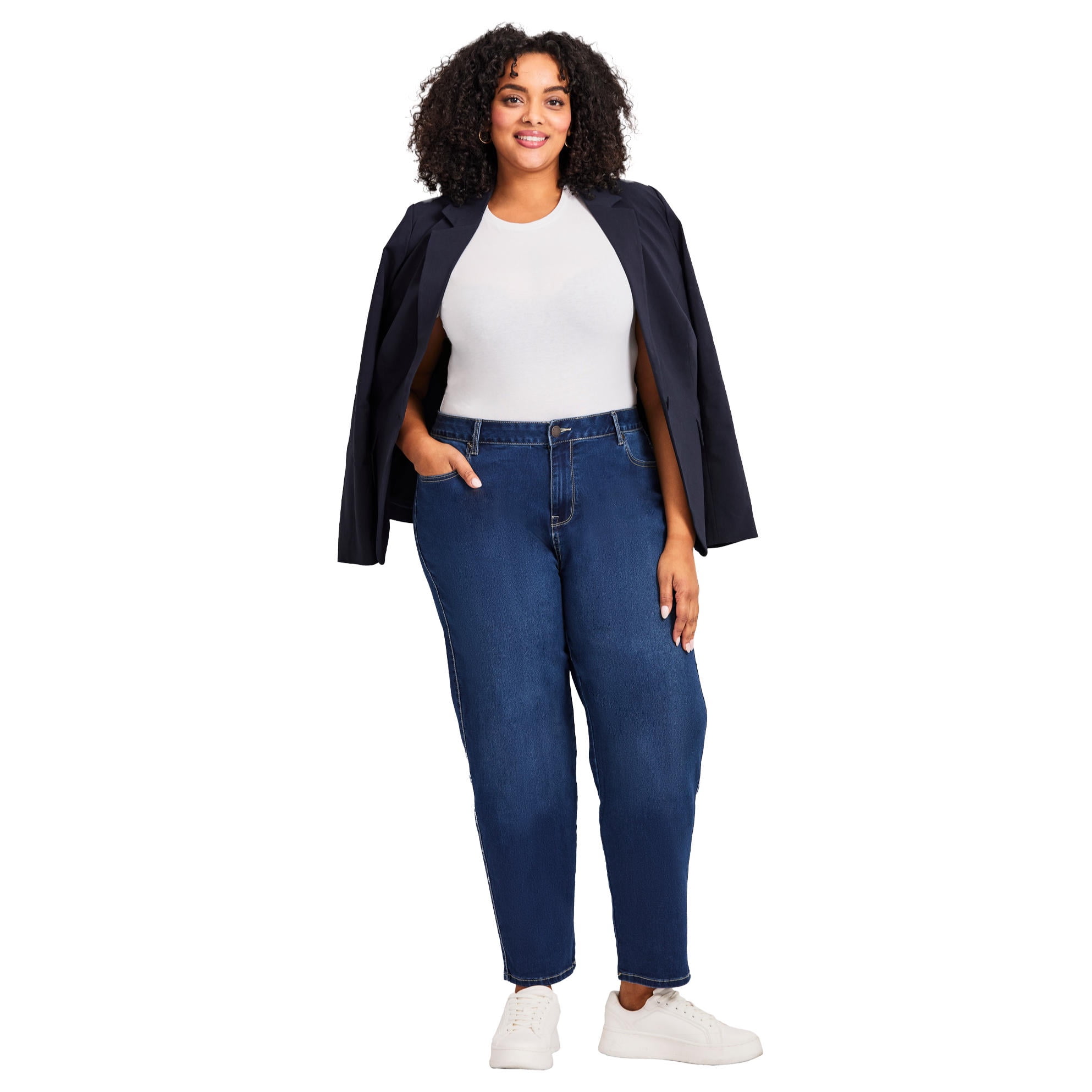 Avenue Women's Plus Size Tall Butter Denim Straight Leg Jean - Walmart.com