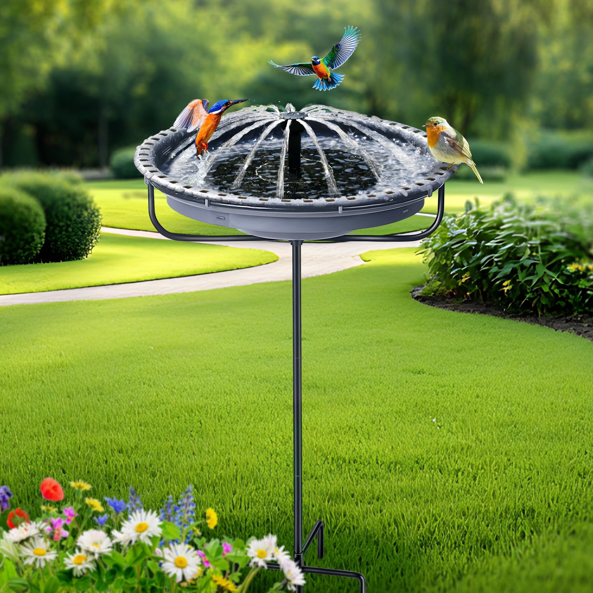 Avenuebool Solar Bird Bath DHF10 Fountain for Outdoor, Solar Powered ...