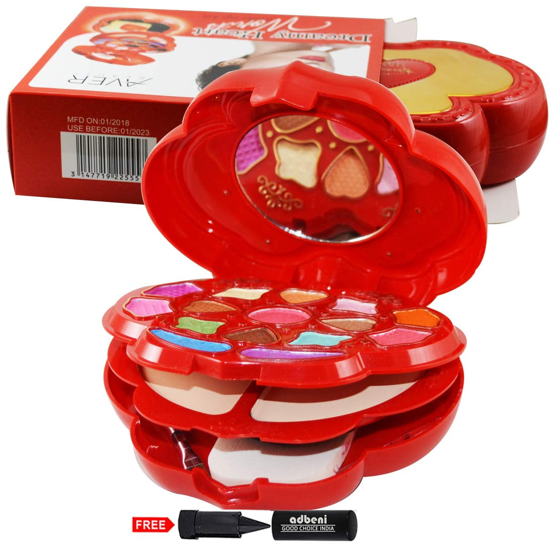 Aver Beauty Dreamy Heart Makeup Kit With Adbeni Kajal - Walmart.com