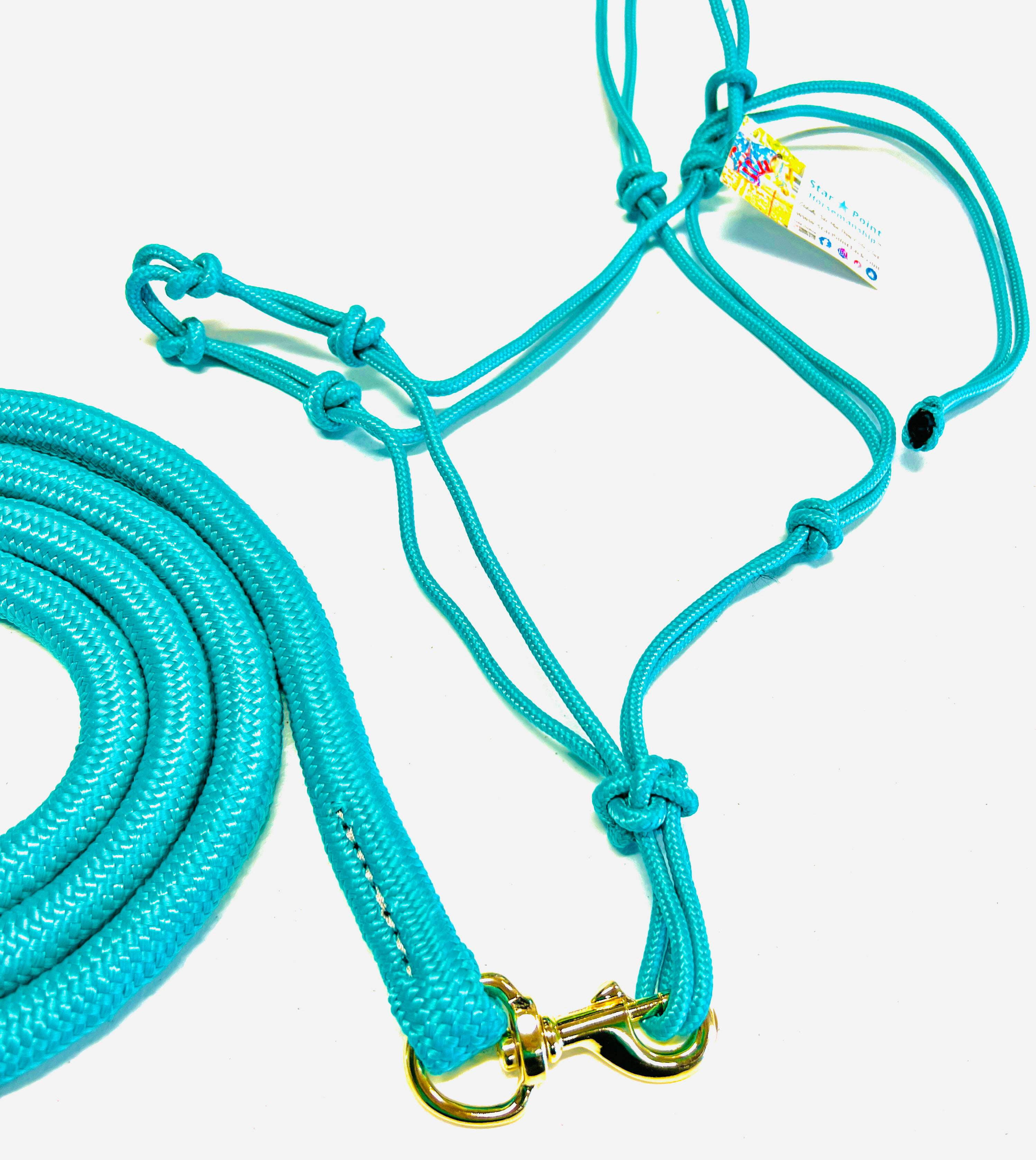 Star Point Horsemanship Average Horse Size 4 Knot Rope Halter & 8' Lead ...