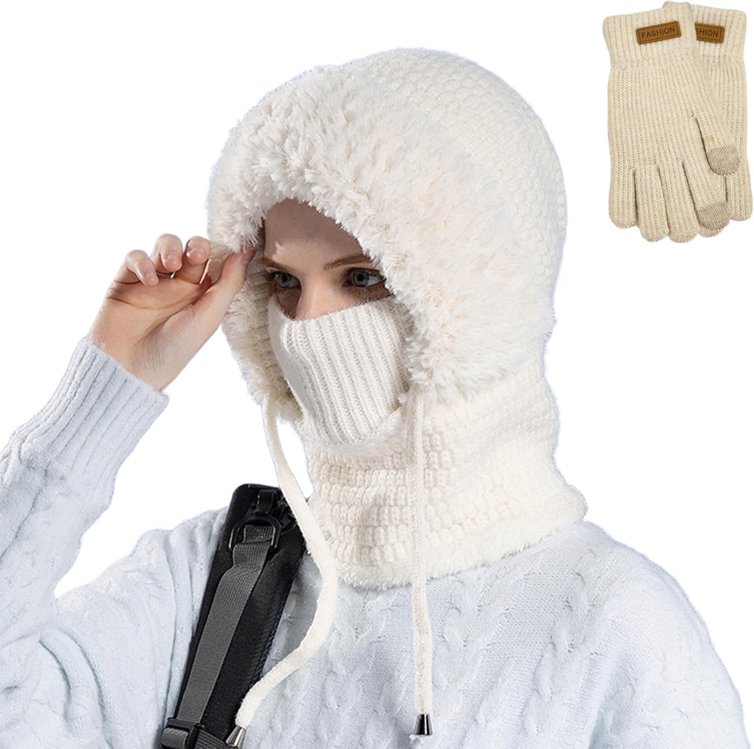 Averageon 3 in 1 Beanie Hat for Women, Averoon Women's Windproof Scarf ...