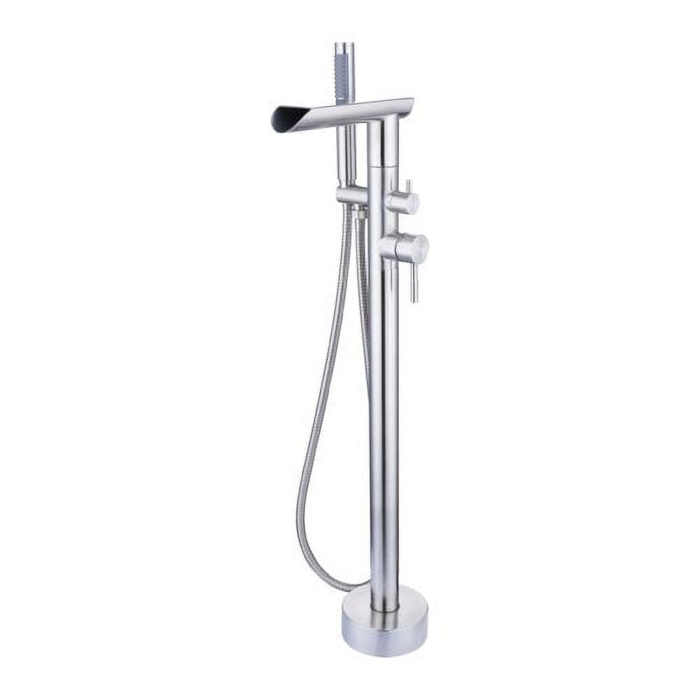 Averen Inc iBenso Double Handle Floor Mounted Freestanding Tub Filler ...