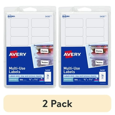 Avery Self-Adhesive Removable Laser Id Labels, White, 8.5 x 11 inches ...