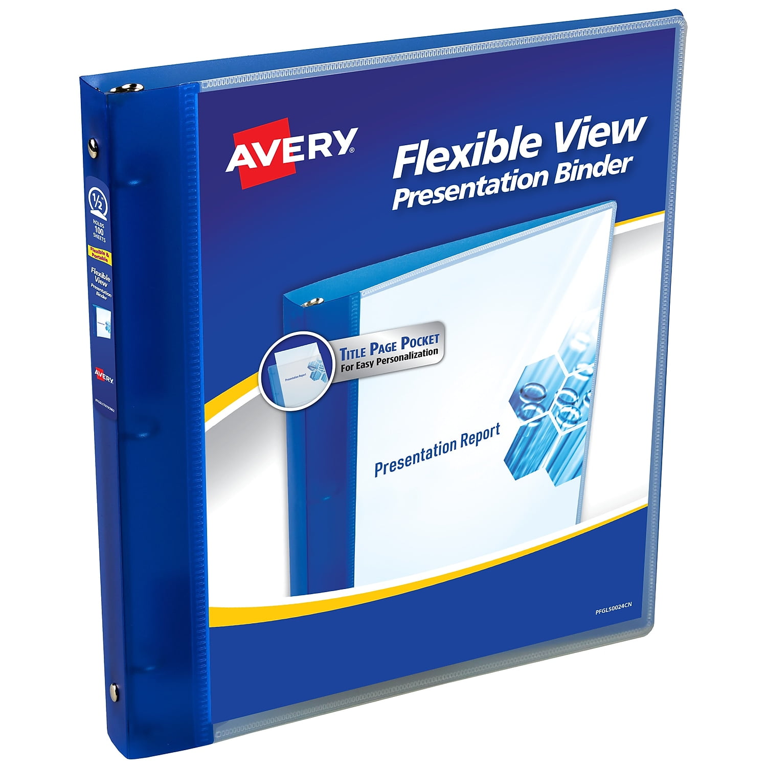 Avery 1/2" 3-Ring Flexible Poly Binders Blue 12/Carton (17670VS ...