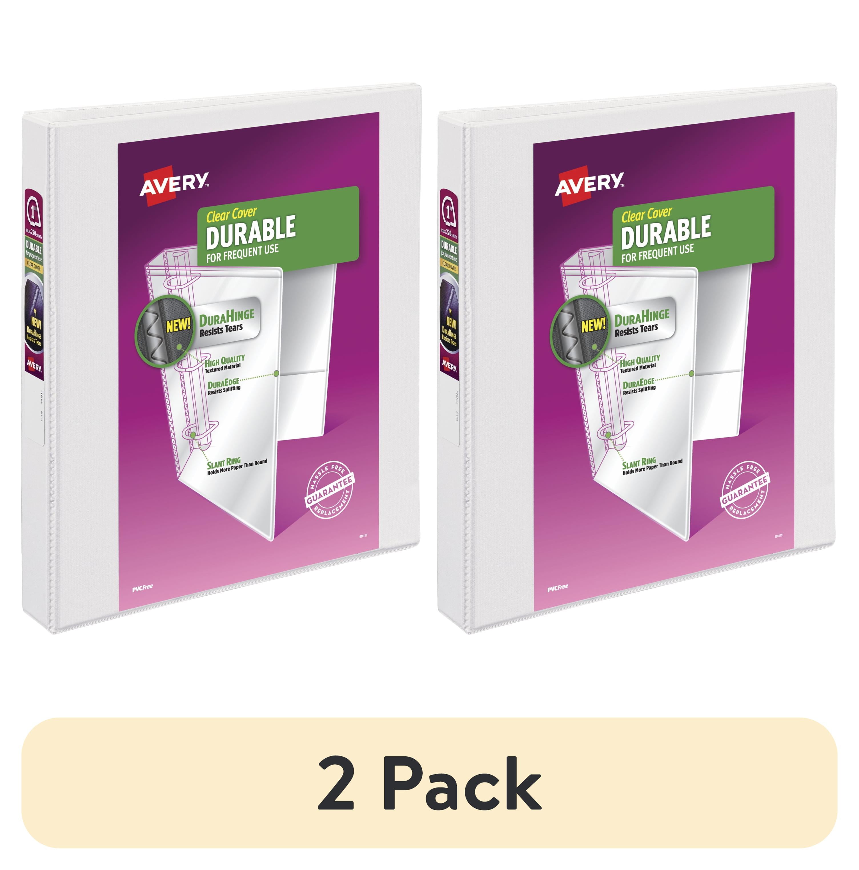 (2 pack) Avery Durable View Binder with DuraHinge and Slant Rings, 3 ...