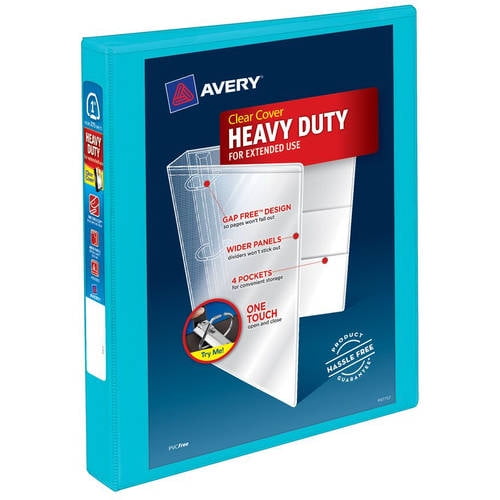 Avery 1" Heavy Duty Aqua Binder - Walmart.com
