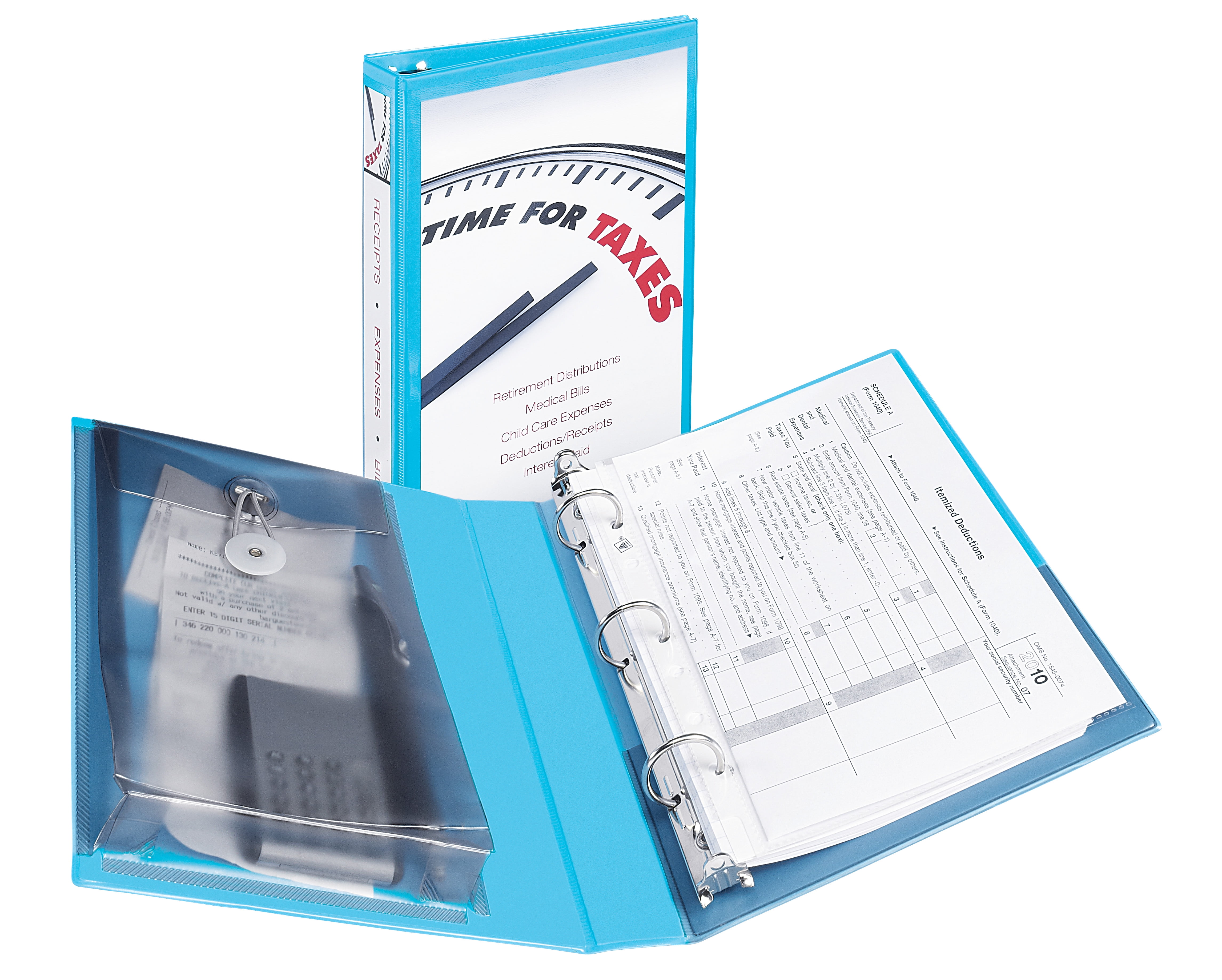 "Avery Durable Mini View Binder, 1"" Round Ring, Aqua, 175 Sheets, Tear ...