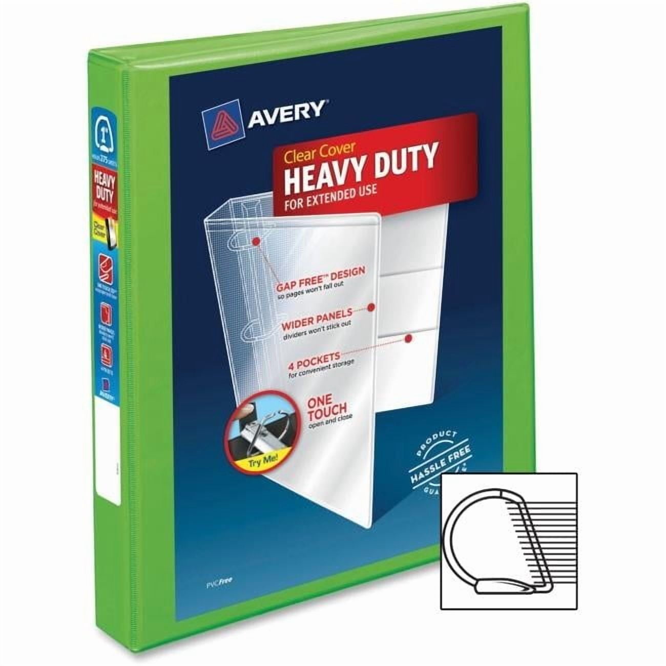 Avery 1 in. One Touch EZD Heavy-Duty Binder - Poly - Chartreuse ...