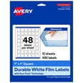 Avery 1" x 1" Waterproof Square Labels, 480 Labels - Walmart.com