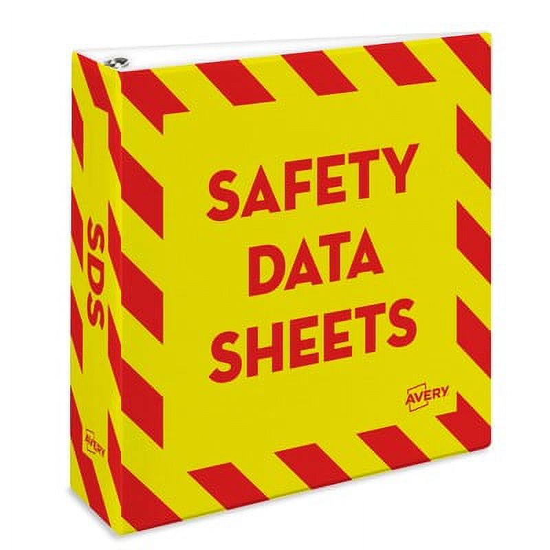 Avery-1PK Heavy-Duty Preprinted Safety Data Sheet Binder, 3 Rings, 3 ...
