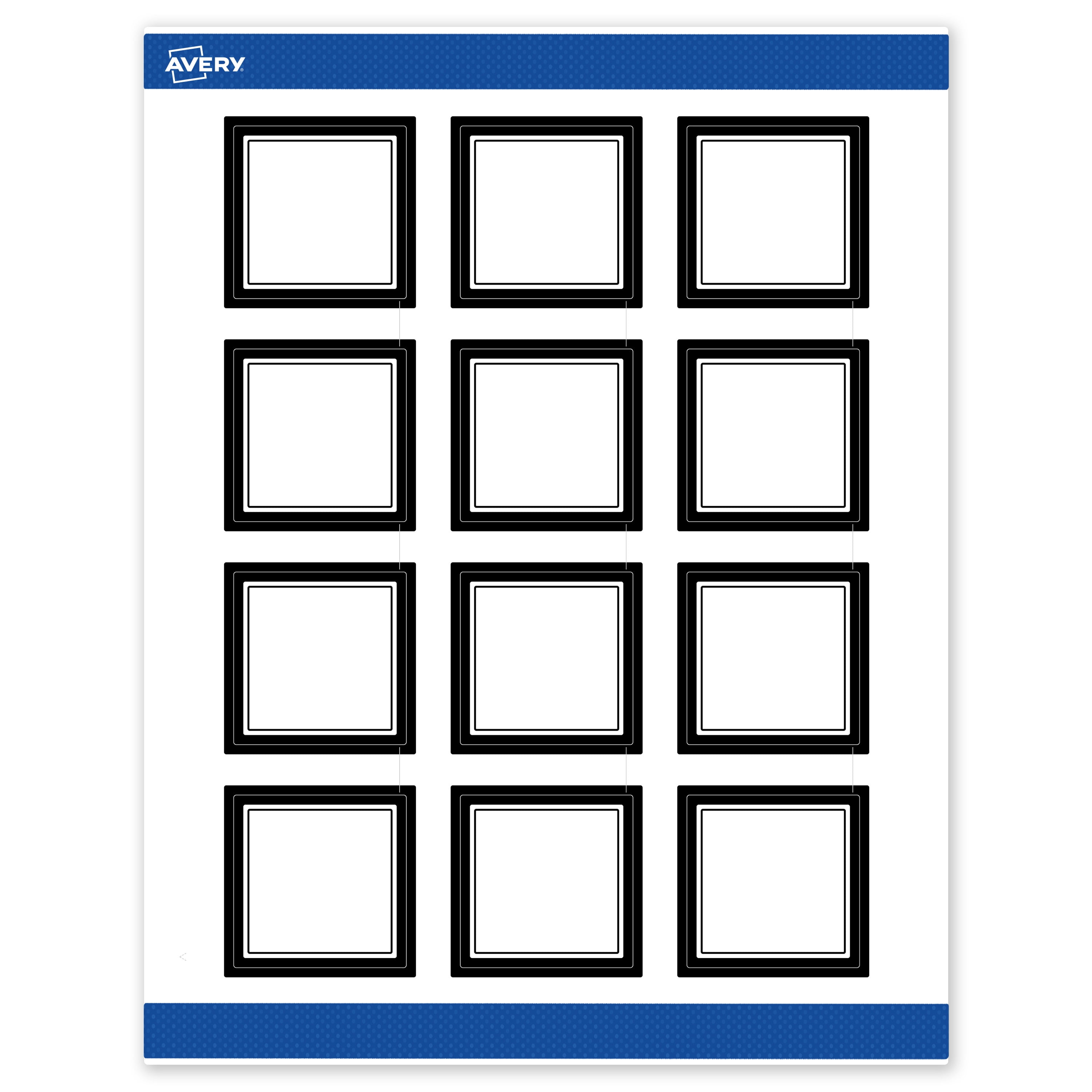 Avery 2" x 2" Labels, Double Black Border, 120 ct - Walmart.com