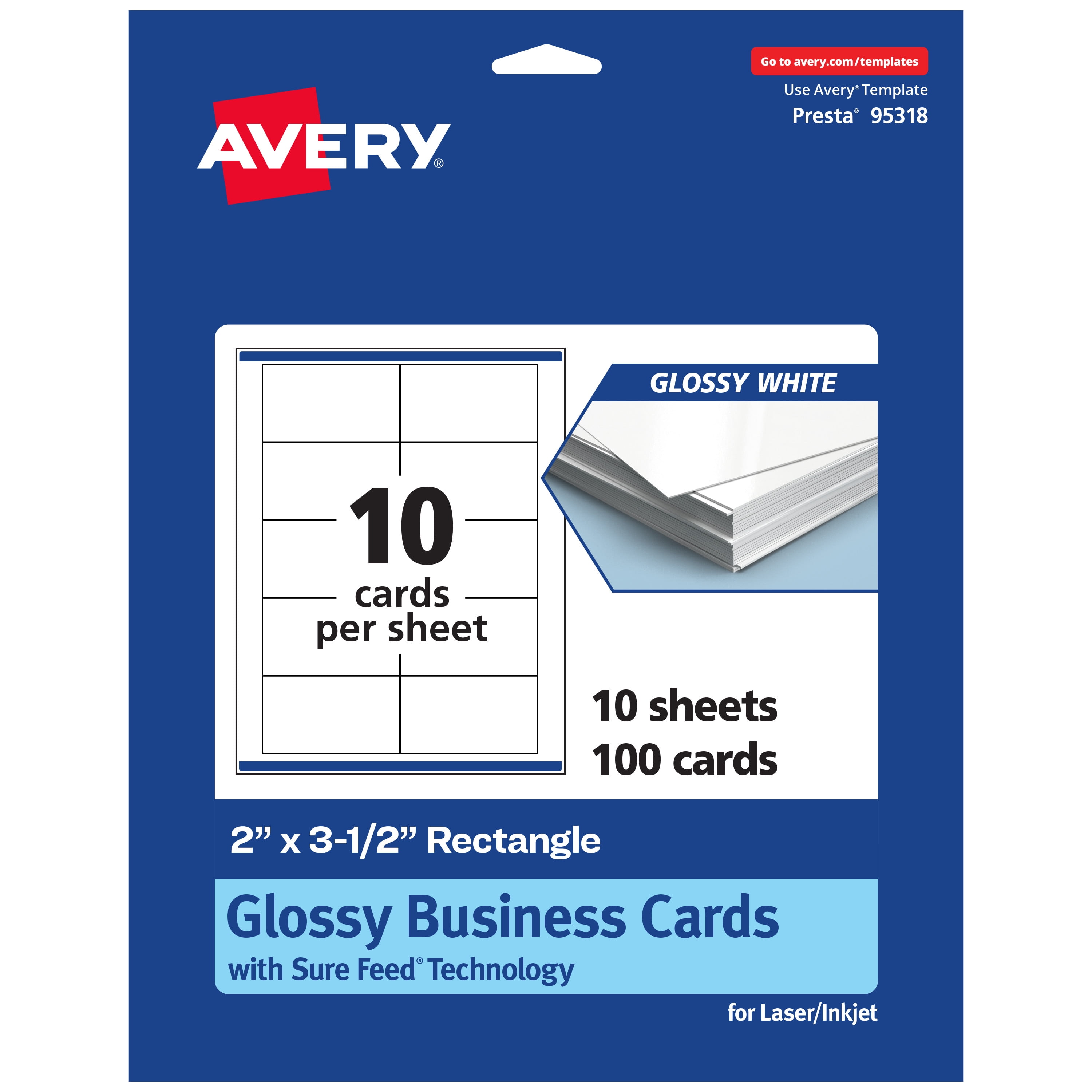 Avery 2" x 3-1/2" Rectangle Tags, Glossy White, 100ct - Walmart.com
