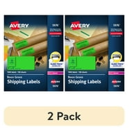 Avery Neon Address Labels for Laser Printer, 1" x 2 5/8", Sure Feed ...
