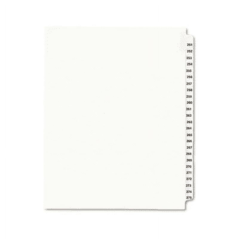 Avery-2PK Preprinted Legal Exhibit Side Tab Index Dividers, Avery Style ...