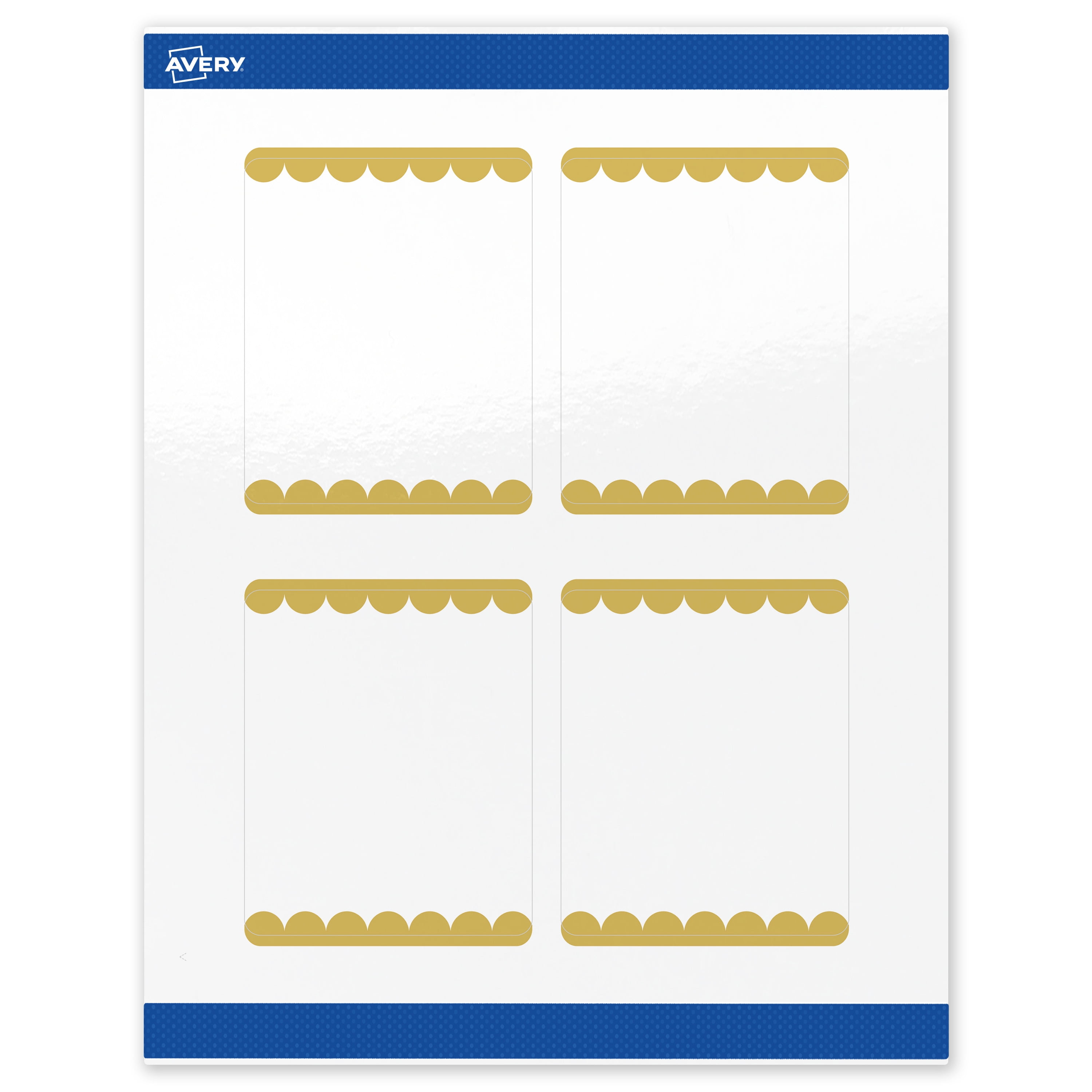 Avery 4" x 3-1/3" Labels, Gold Edge Dots, 40 ct - Walmart.com