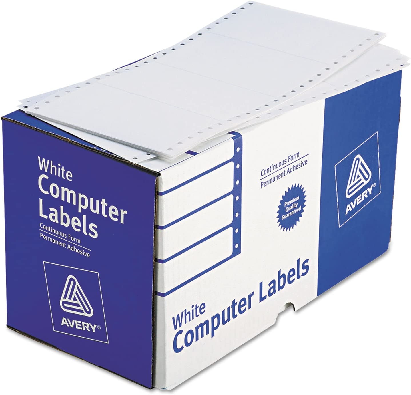 Avery 4076 Dot Matrix Printer Shipping Labels, 1 Across, 2 15/16 x 5, White, 3000/Box - Walmart.com
