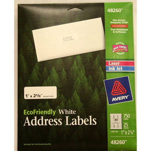 Avery 750ct White Address Label Eco - Walmart.com