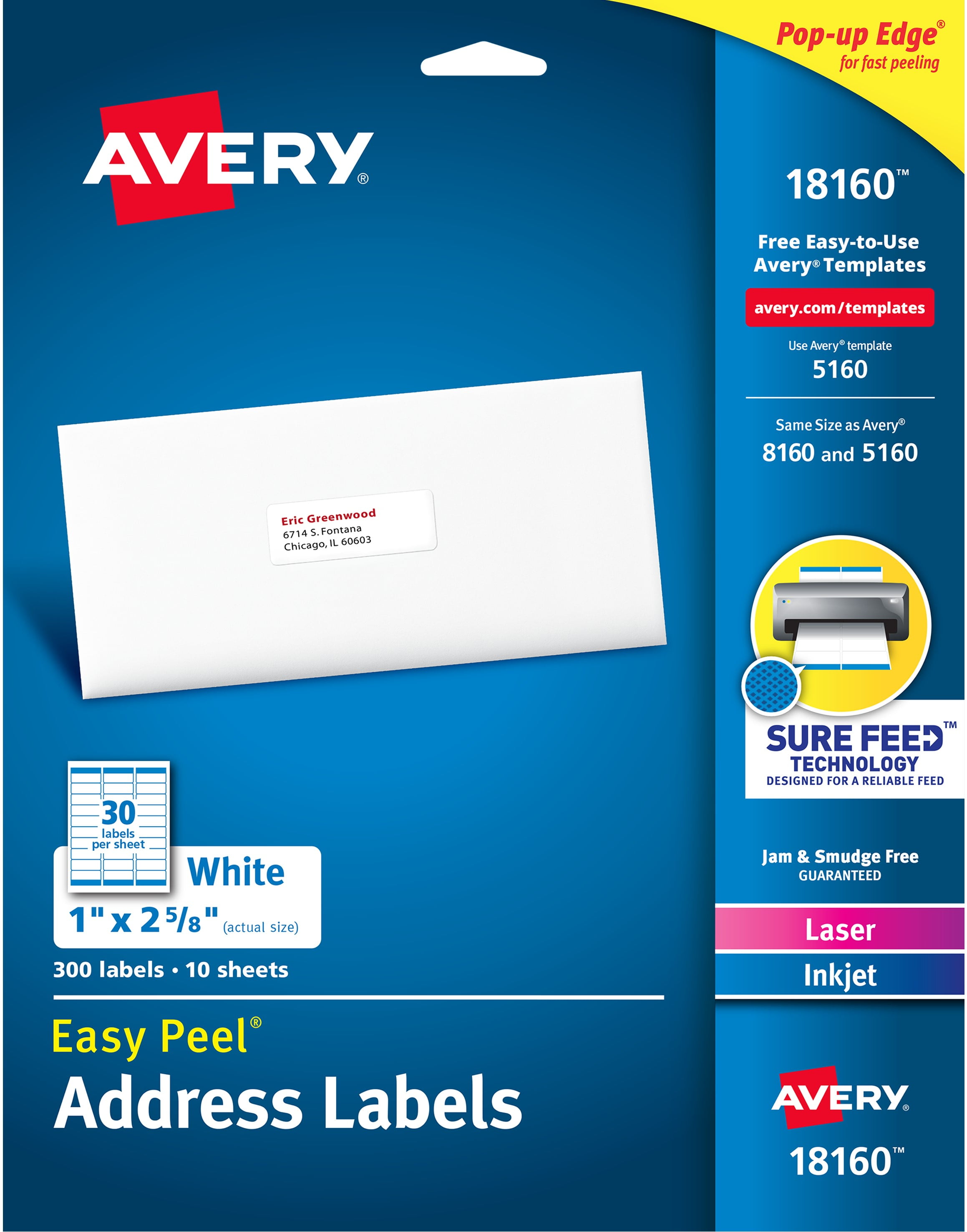 Avery Printer Labels for Office Files | Walmart Business - Walmart ...