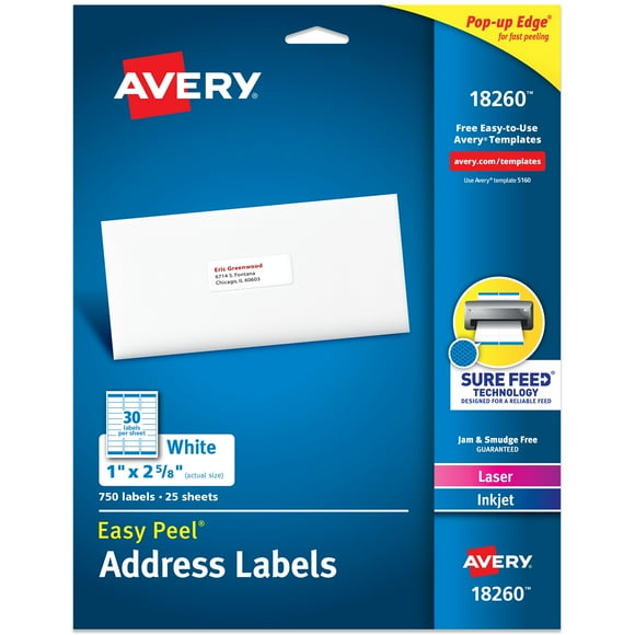 Avery Labels 1 X 2 5 8