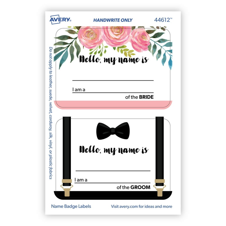 name tag ideas for wedding