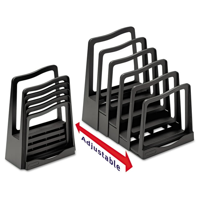 Avery Adjustable File Rack, Five Slots, Black (73523) - Walmart.com