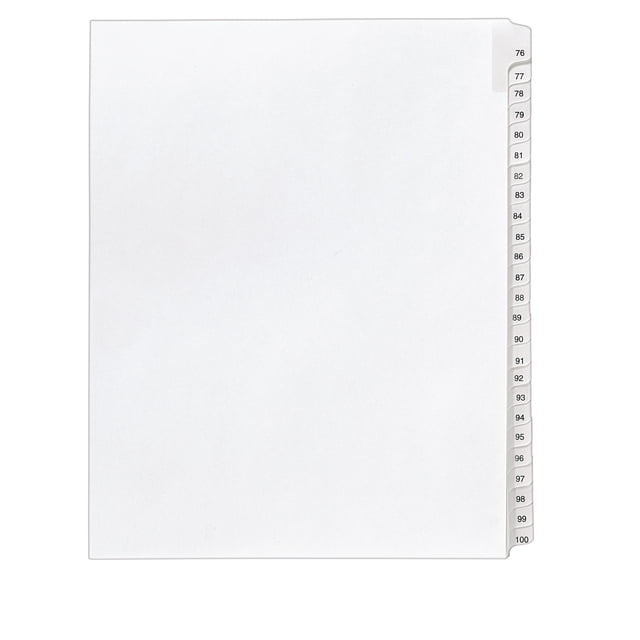 Avery Collated Legal Dividers Allstate Style, White, Letter Size, 76 ...