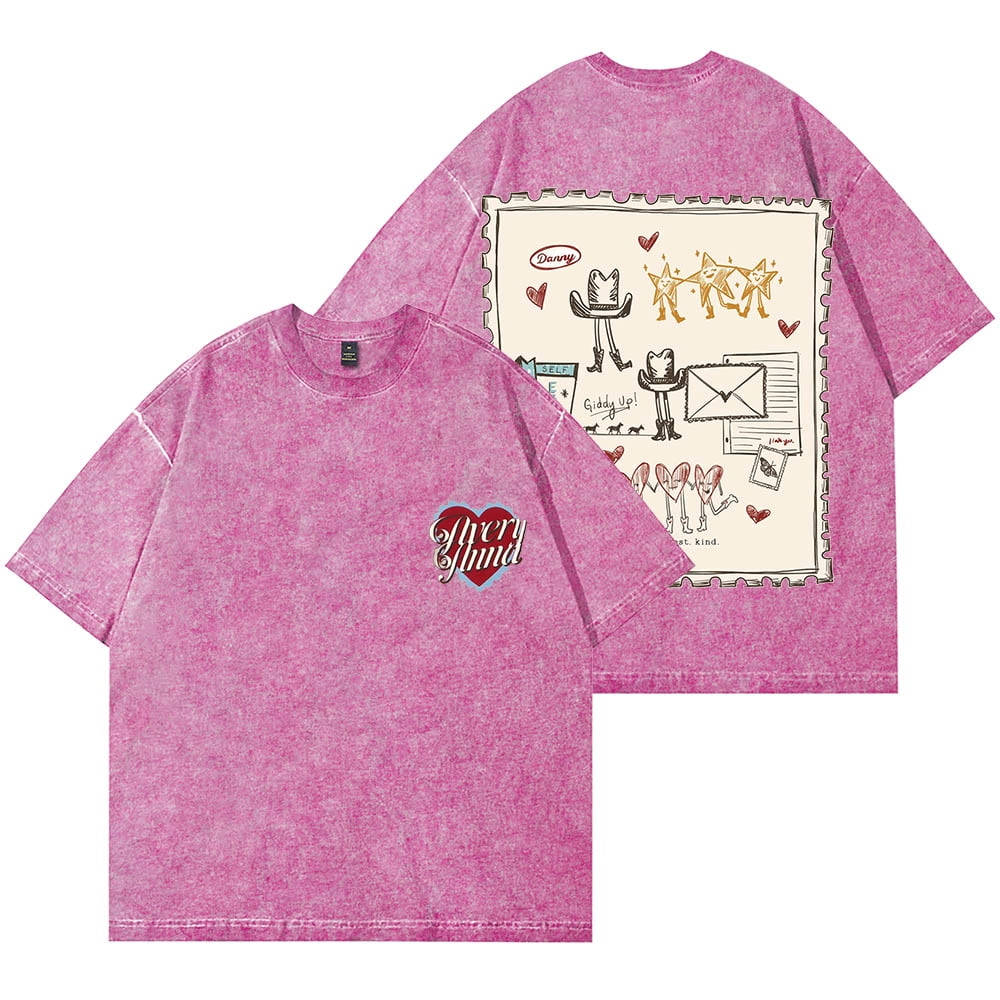 Avery Anna Doodle Wash T-Shirts Let Go Letters Tour 2025 Merch Women ...
