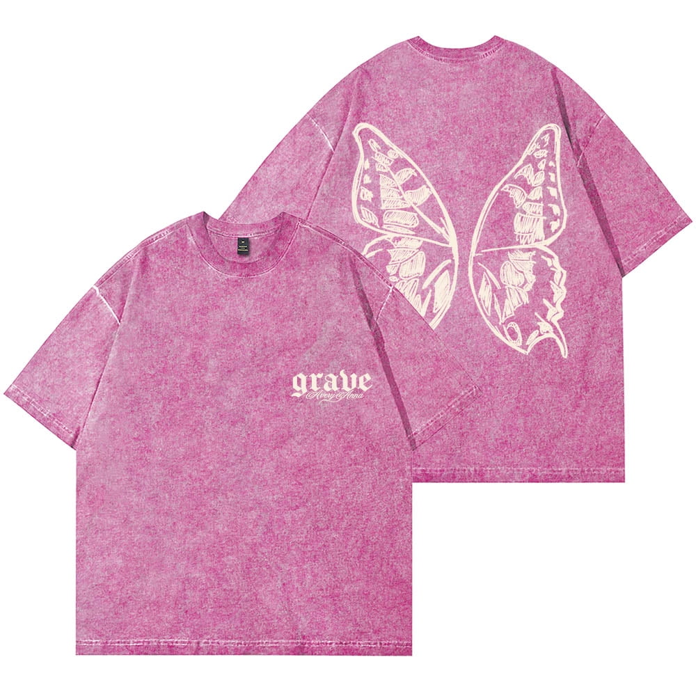 Avery Anna Grave Wash T-Shirts Let Go Letters Tour 2025 Merch Women Men ...