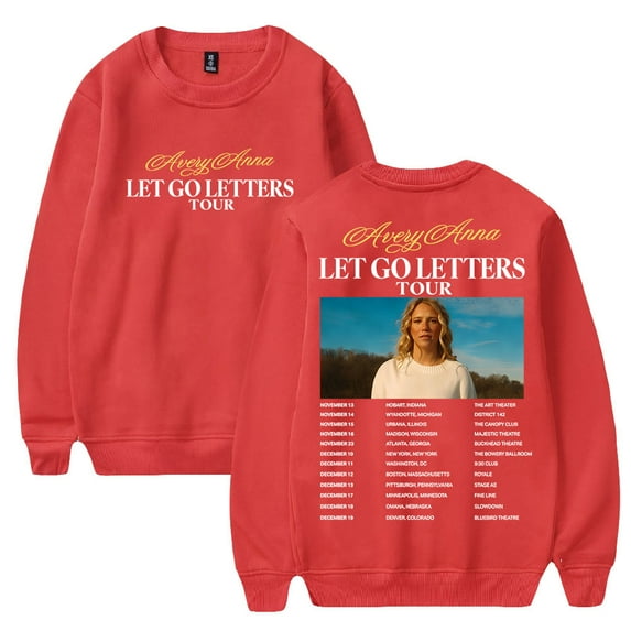 Avery Anna Let Go Letters Tour 2025 Crewneck Long Sleeve Streetwear Men ...