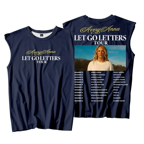 Avery Anna Let Go Letters Tour 2025 Tank Tops Unisex Sleeveless Vest ...